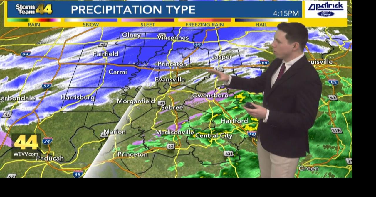 Tracking the latest on this evening's winter weather | Weather | wevv.com