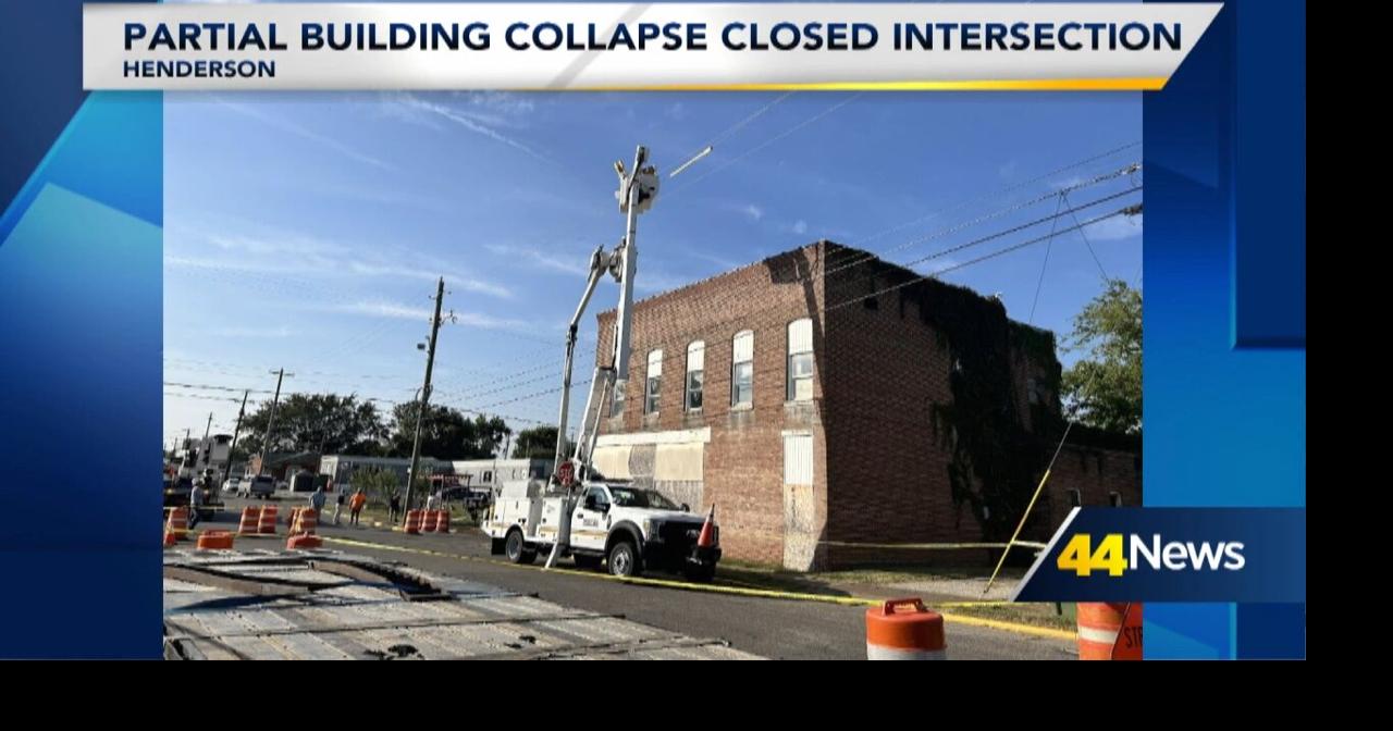 Partial building collapse shuts down Henderson intersection | Video ...