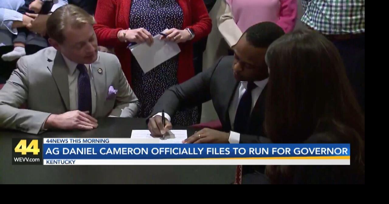 Kentucky Attorney General Daniel Cameron files to run for governor | Kentucky | wevv.com