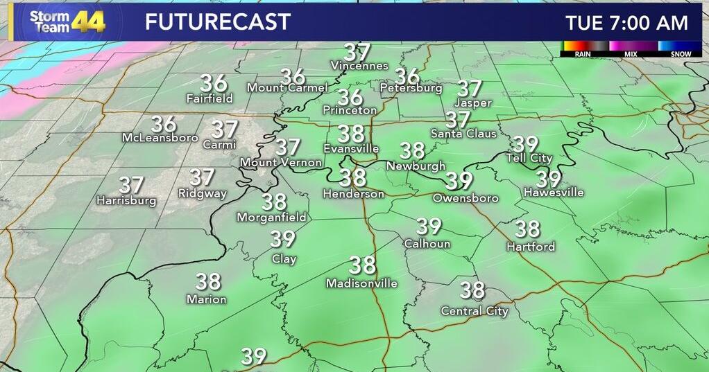 Rain and plunging temperatures | Weather | wevv.com