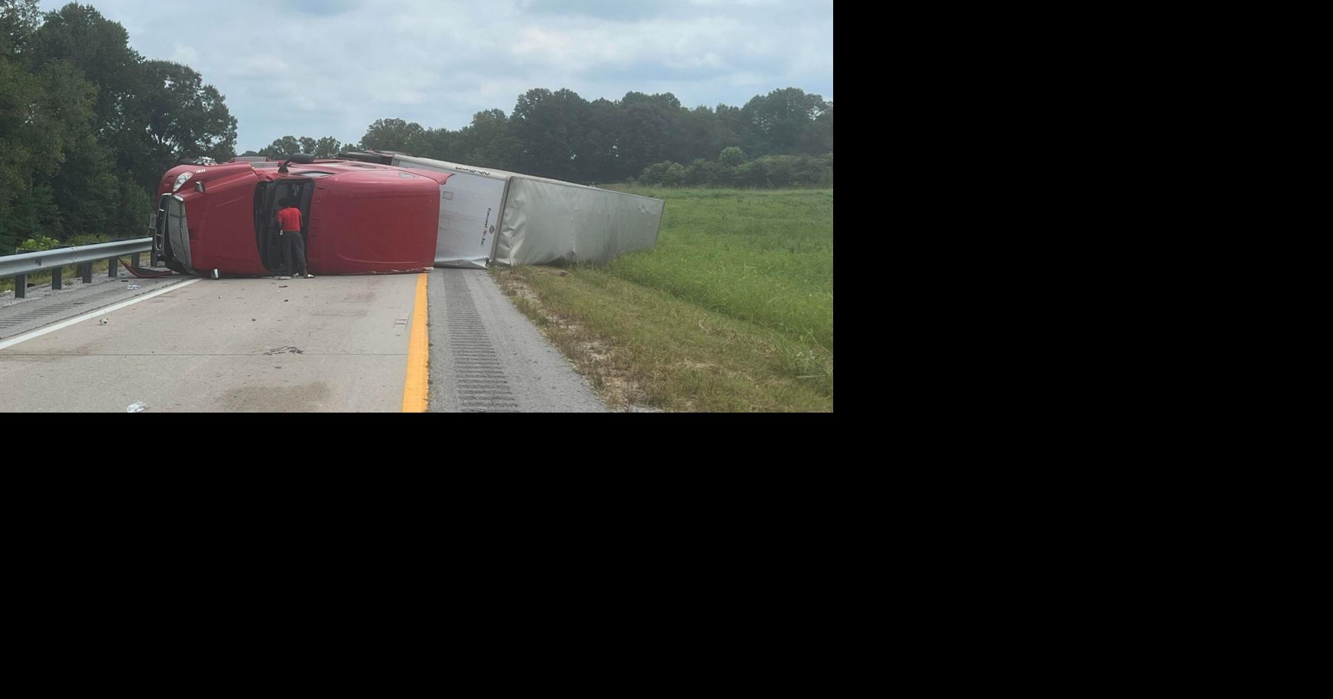 Overturned semi blocking exit ramp from Western Kentucky Parkway onto I ...