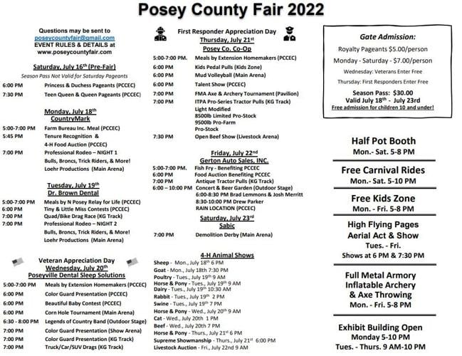 Posey County Fair set to begin Monday | Indiana | wevv.com