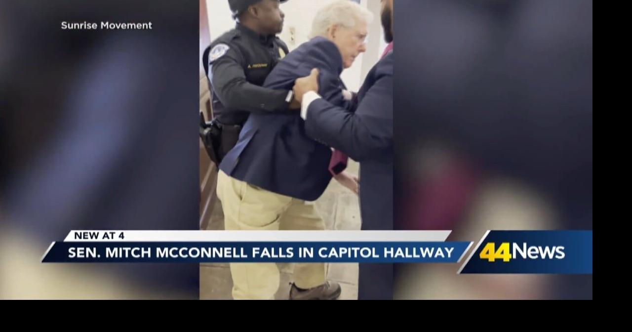 Video shows Sen. Mitch McConnell fall to the ground while being asked ...