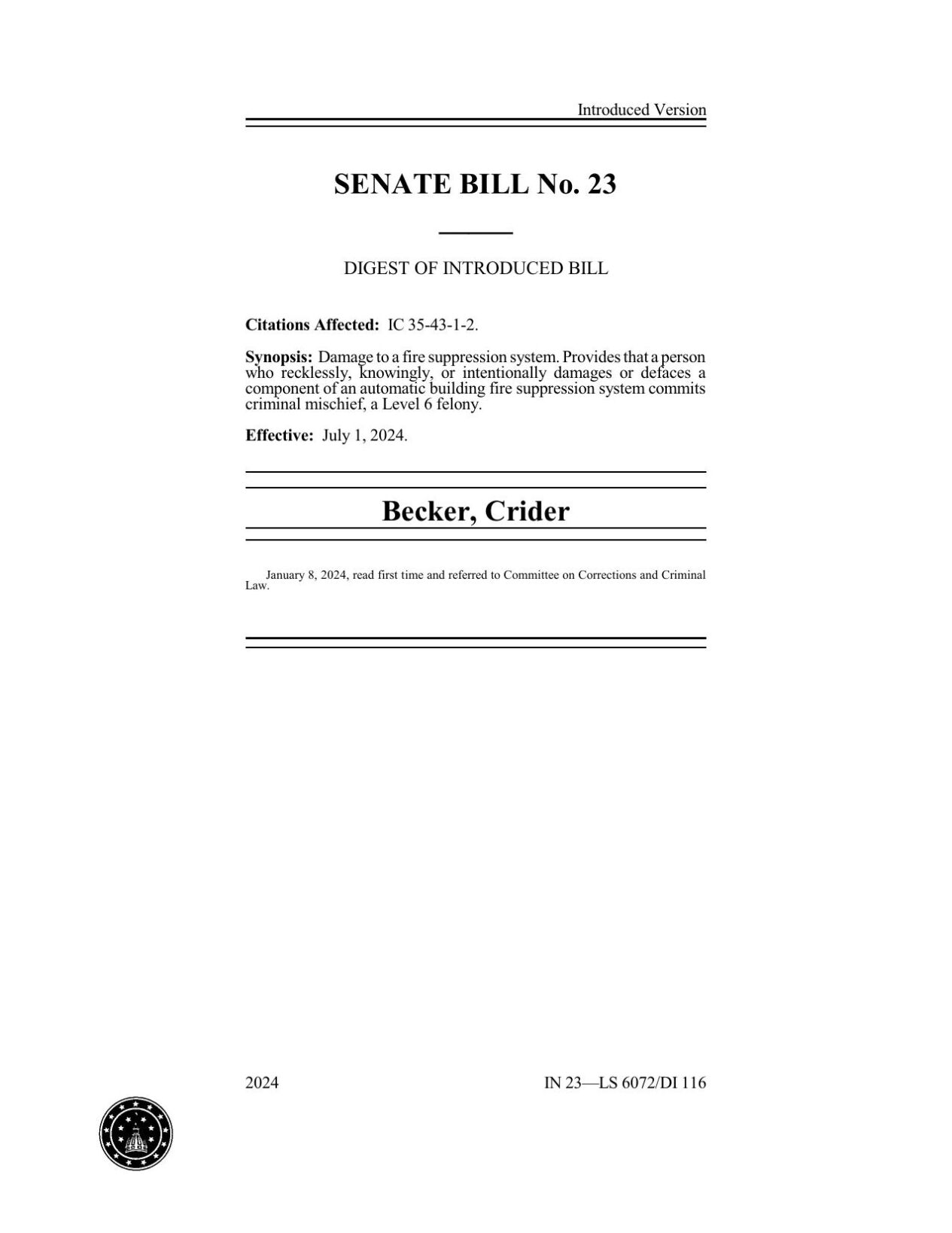 Sheriff Robinson speaks at Senate hearing to advocate for new bill ...