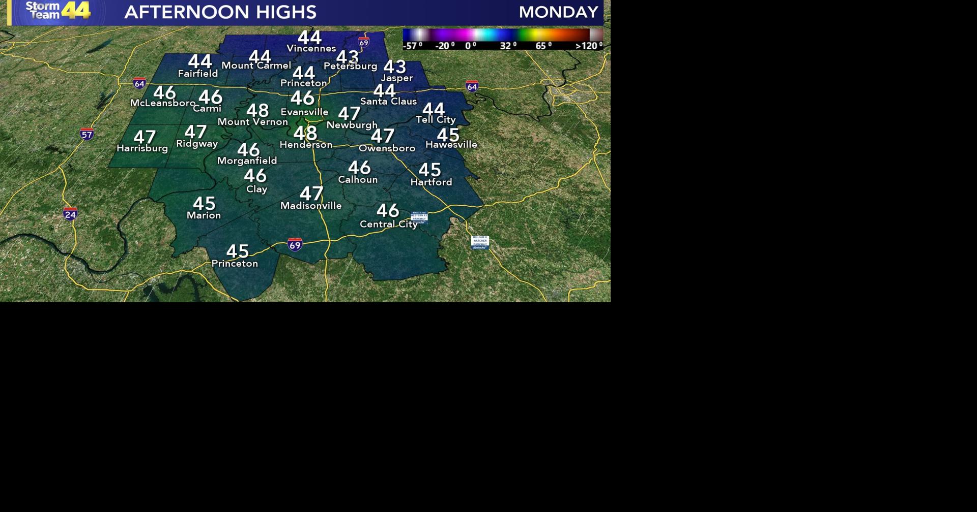 A seasonable start to our work week will lead to milder days ahead ...