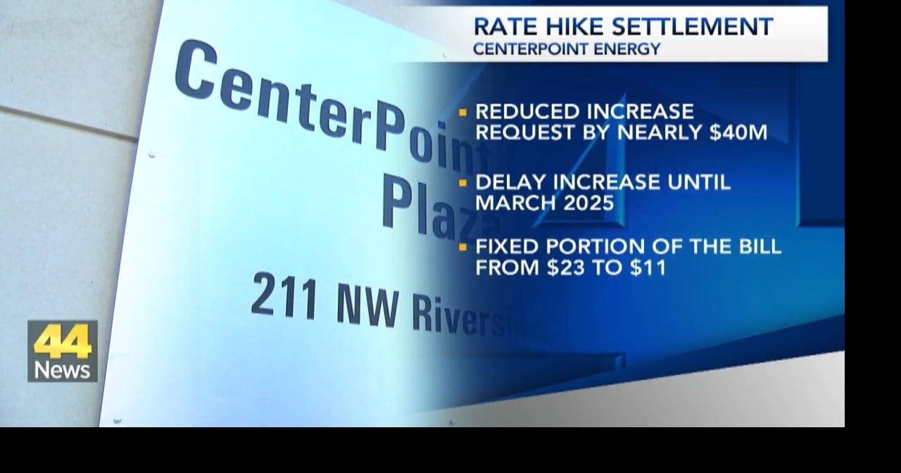 CenterPoint Energy reaches settlement agreement on base rate hike | Video | wevv.com