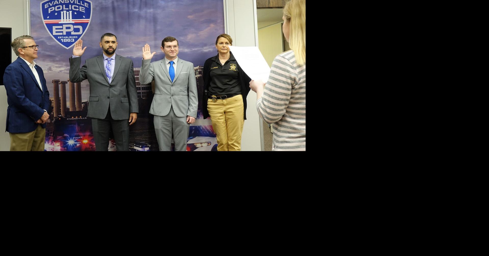 Evansville Police Department swears in two new officers | Indiana ...