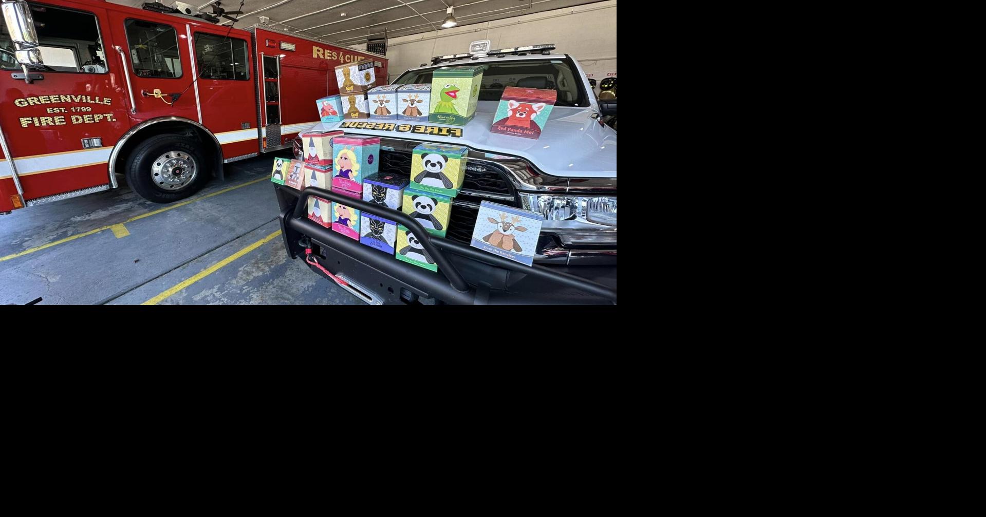 Greenville Fire Department gets donation of stuffed animals for kids at ...