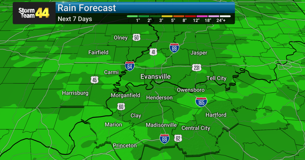 Daily Rain Chances Return, After a Hot Weekend | Forecast | wevv.com