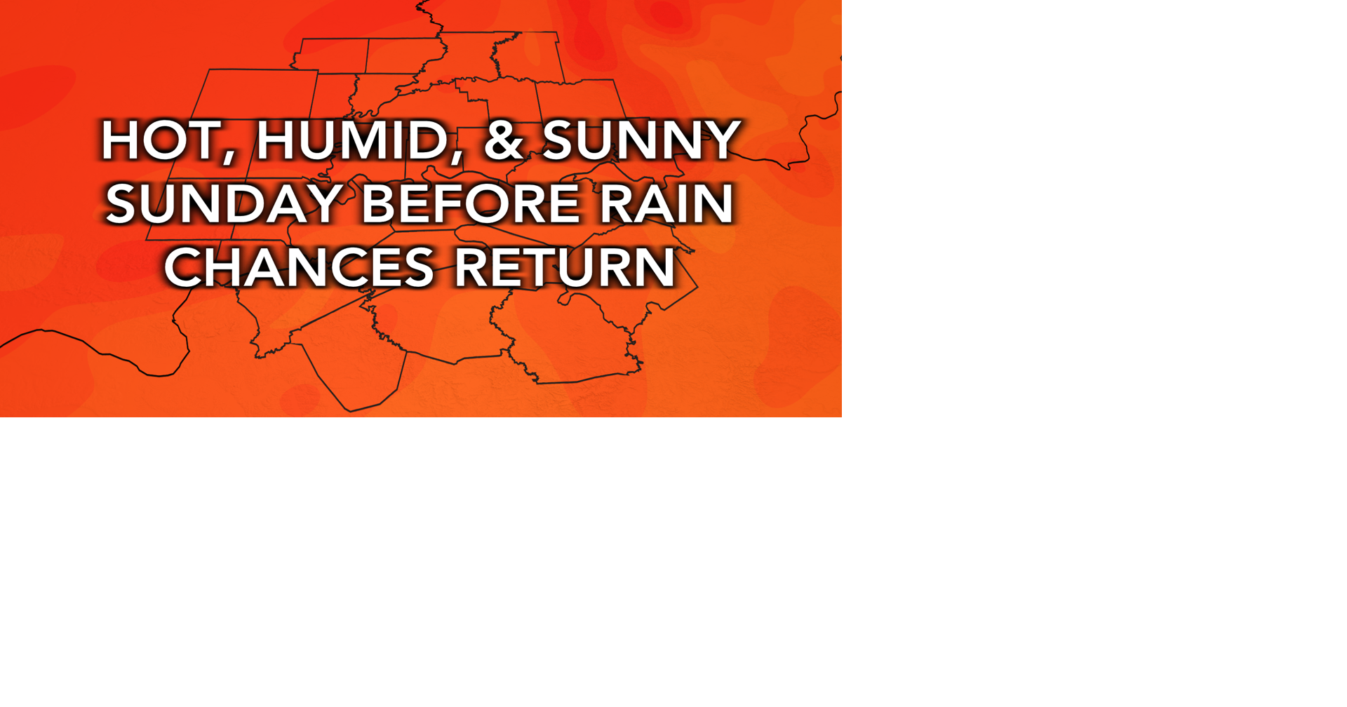 A hot and humid second half to weekend before next chances for rain ...