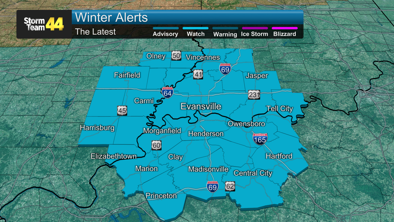 Winter Storm Watch this weekend; heavy snow expected | News | wevv.com