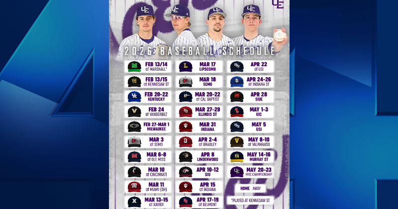 UE Baseball unveils 2026 schedule | Sports | wevv.com