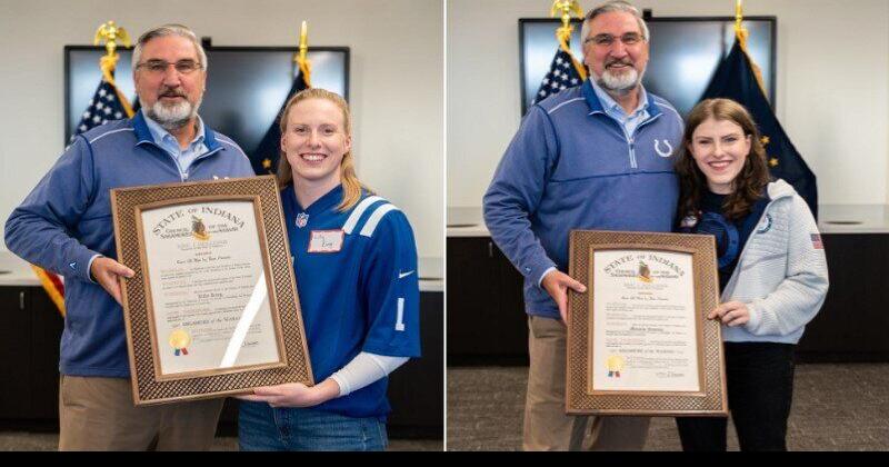 Lilly King and Mikaela Jenkins Honored by Indiana's Governor | Indiana ...