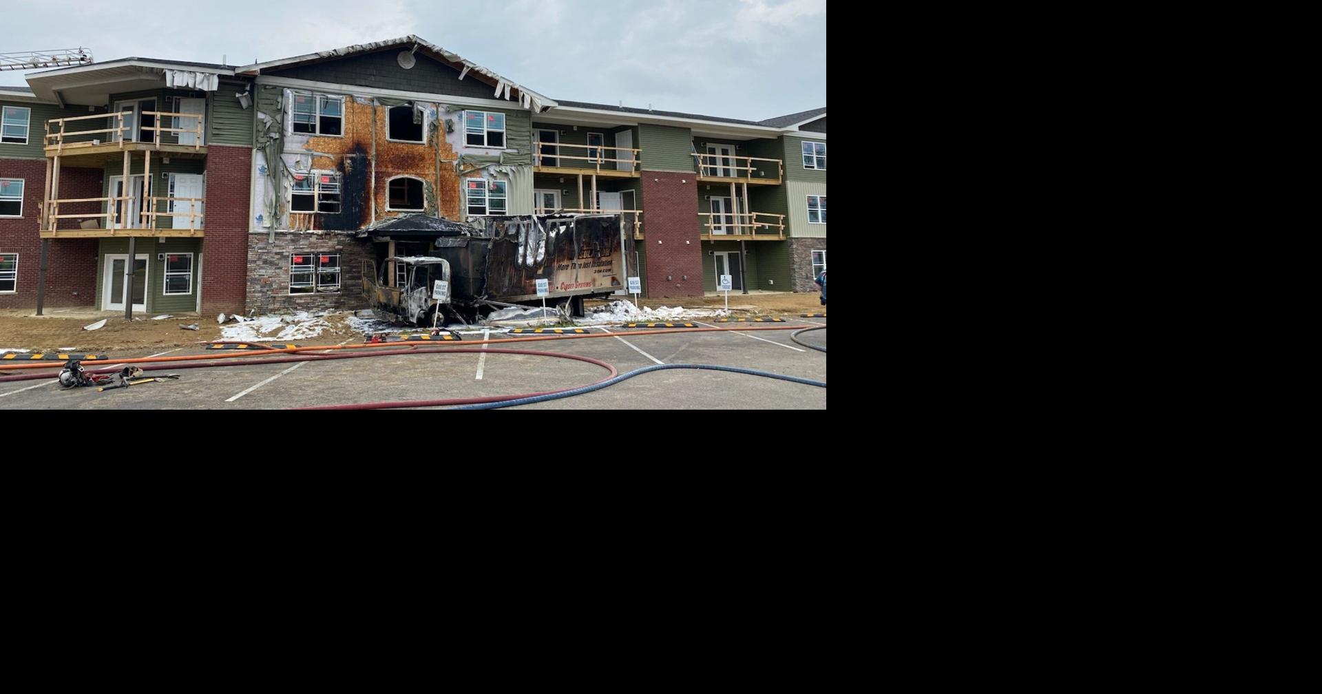 Vehicle fire damages apartment building in Newburgh | Indiana | wevv.com