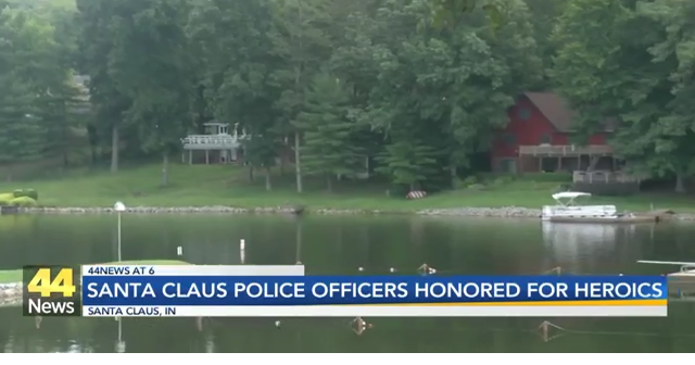 Santa Claus Police Department Officers, Indiana State Trooper honored ...