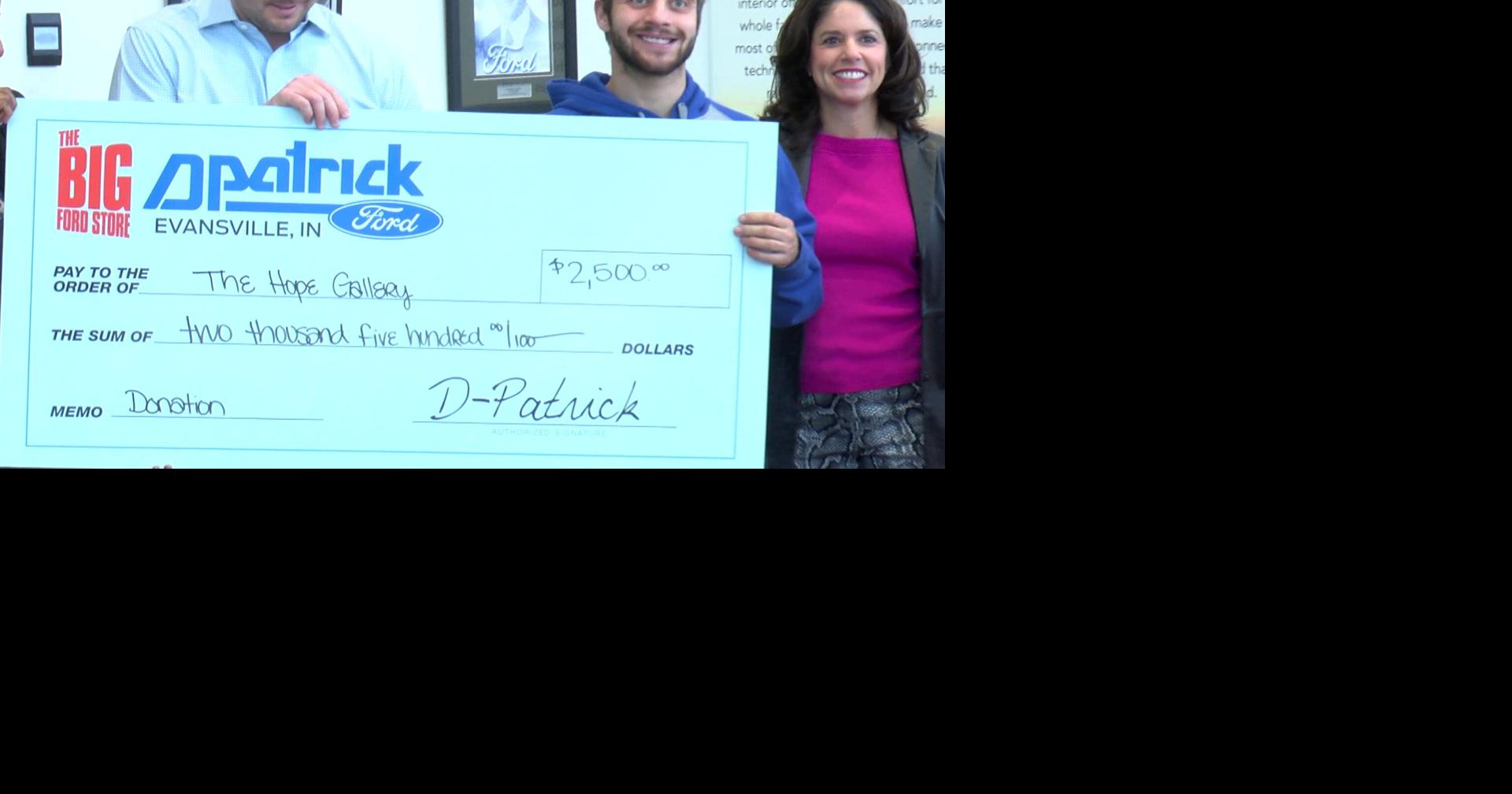The Hope Gallery receives $2,500 check from D-Patrick Ford Lincoln ...