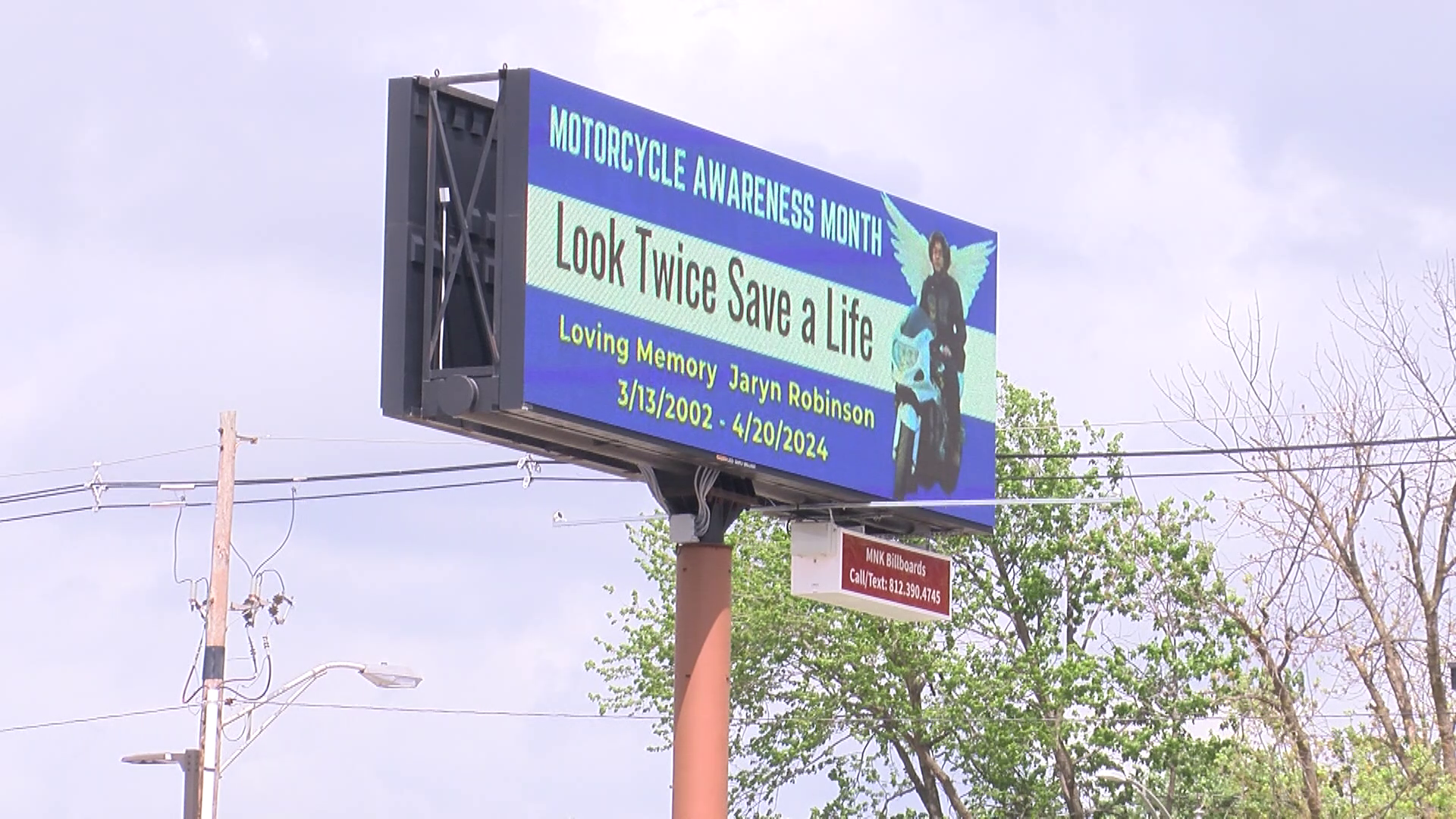 Evansville mother honors late son with billboard to promote motorcycle ...