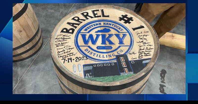 First whiskey barrel filled at Western Kentucky Distilling Co. in ...