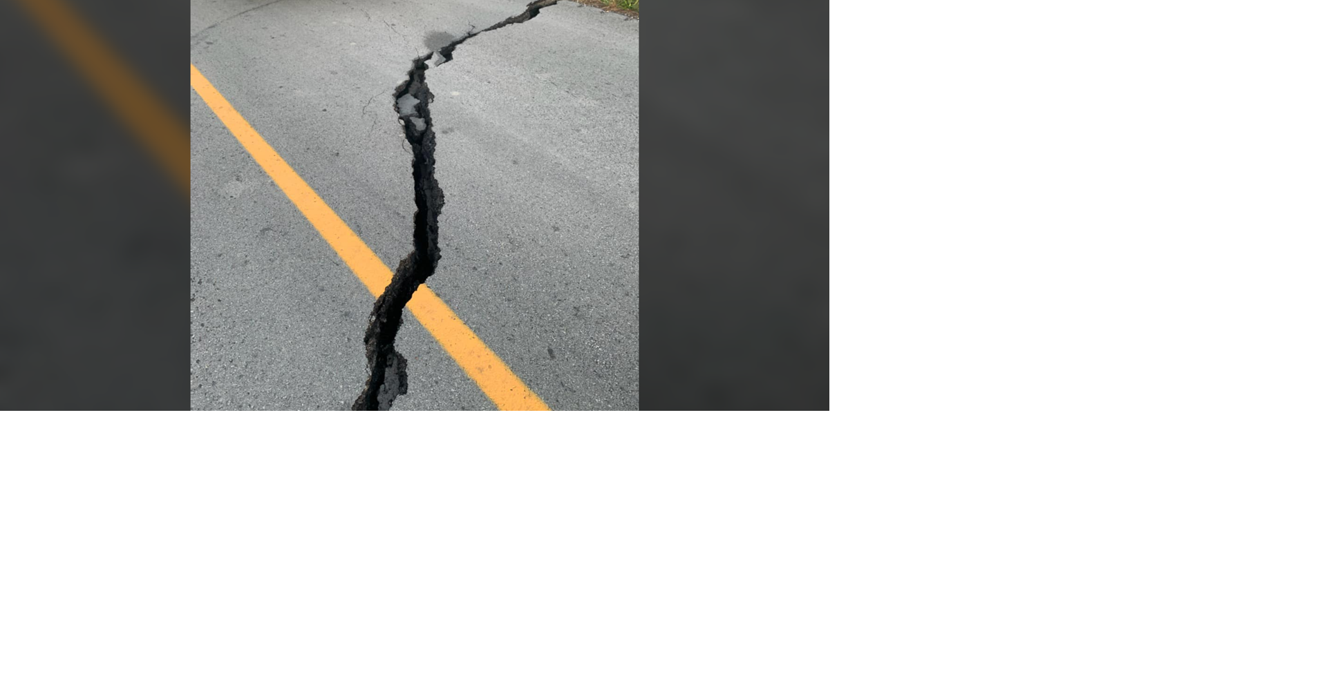 Large crack closes part of KY 1340 in Webster County | Kentucky | wevv.com