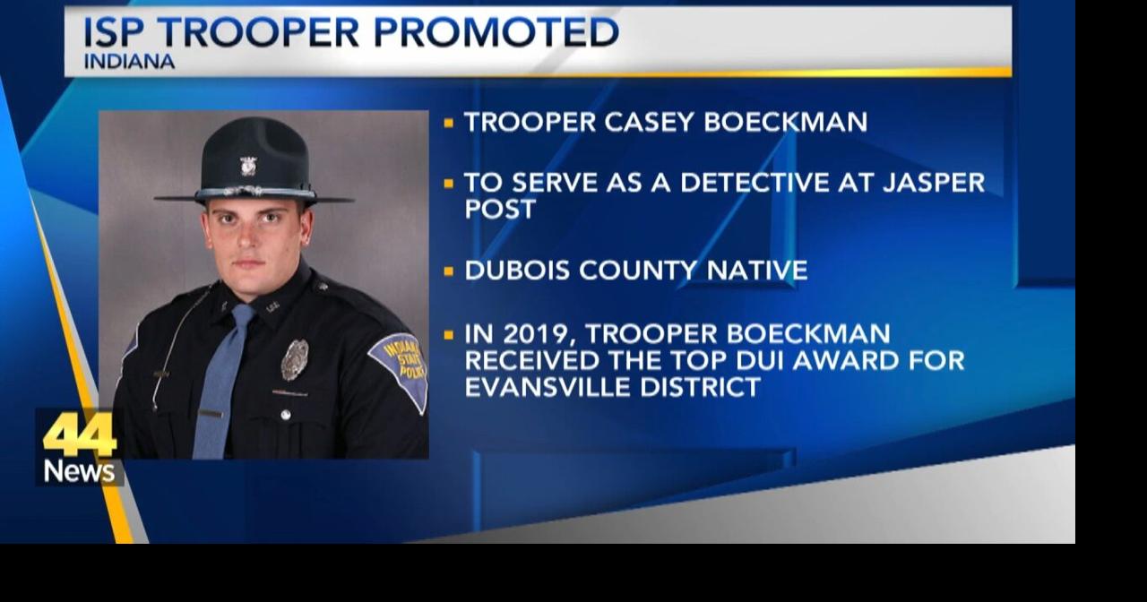 Local Indiana State Police trooper receives promotion | Video | wevv.com