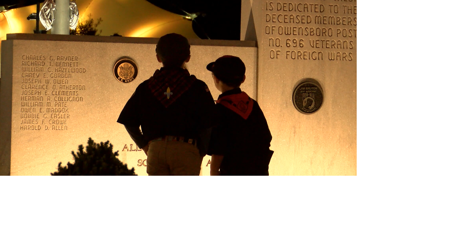 VFW unveils new lighting for Veterans Memorial Monument on Veteran Day ...