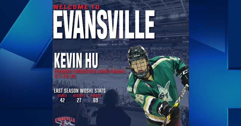 Evansville Thunderbolts sign Forward Kevin Hu | Sports | wevv.com