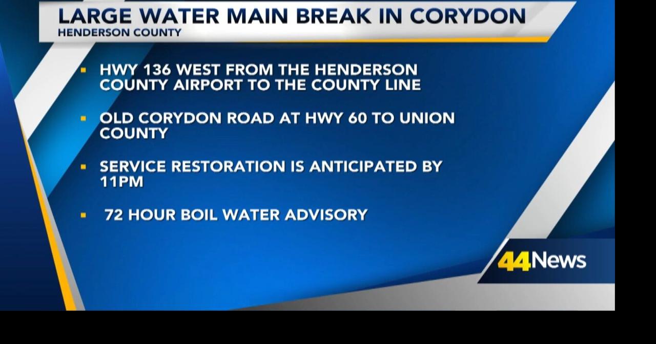 Large water main break affecting residents in Henderson County | Video ...