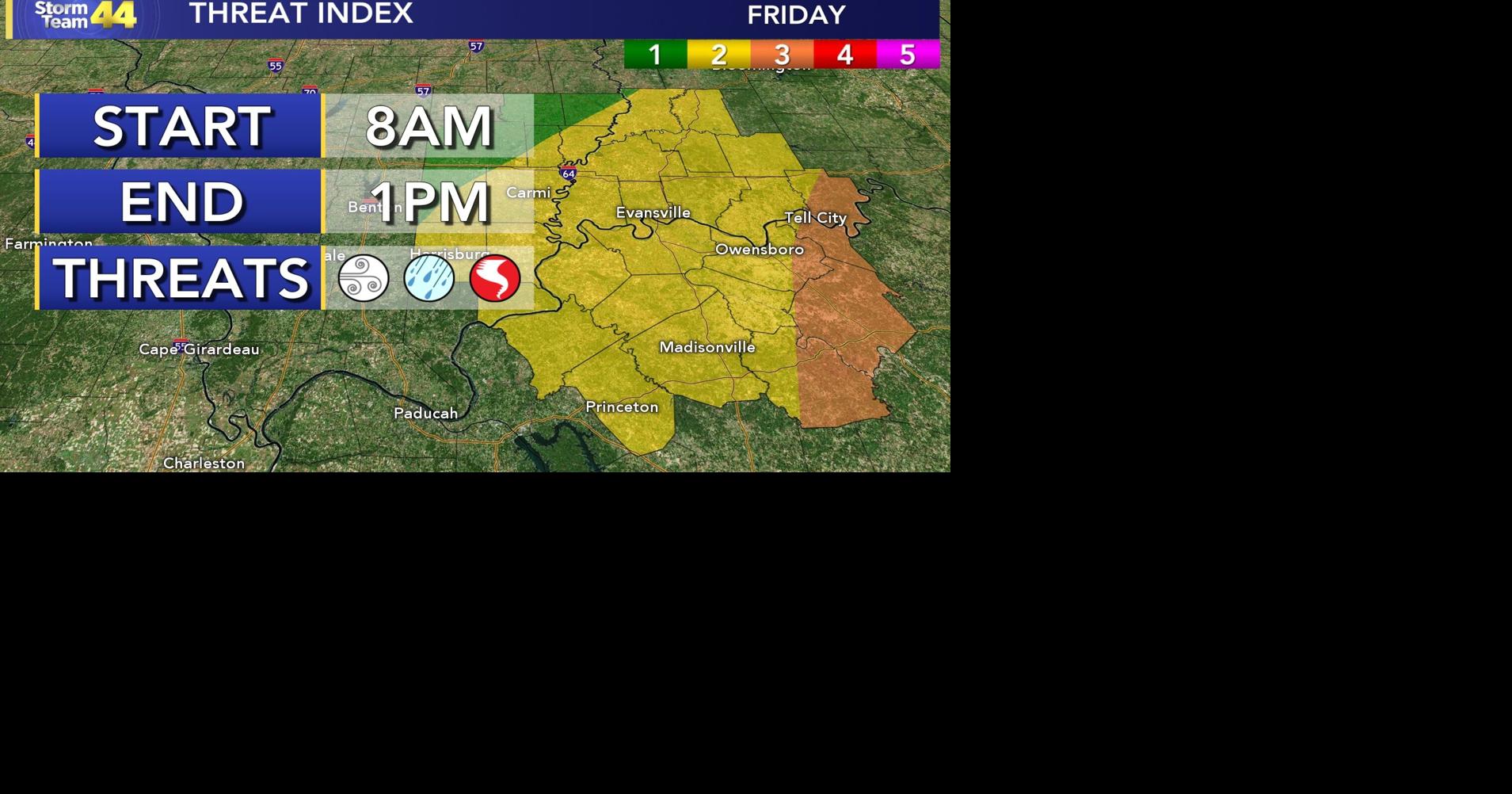 Soaking start to Friday; Severe Weather Threat Late Morning-Early ...