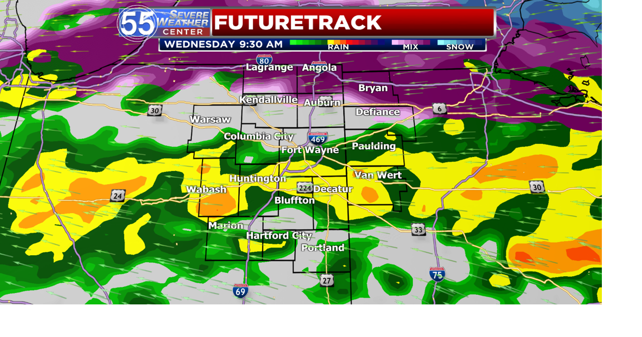 Tracking rain and freezing rain for Wednesday | Top Stories | wfft.com
