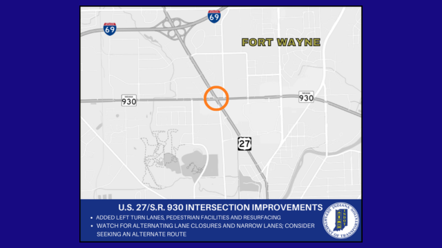 INDOT announces work on U.S. 27 and SR 930 intersection has begun ...