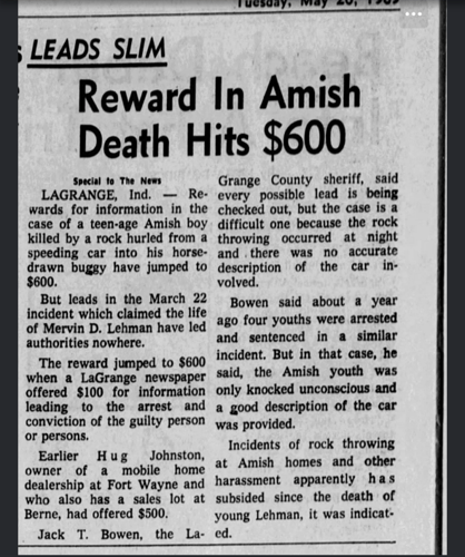 Indiana police seek tips in 1969 Amish teen's rock attack | News | wfft.com