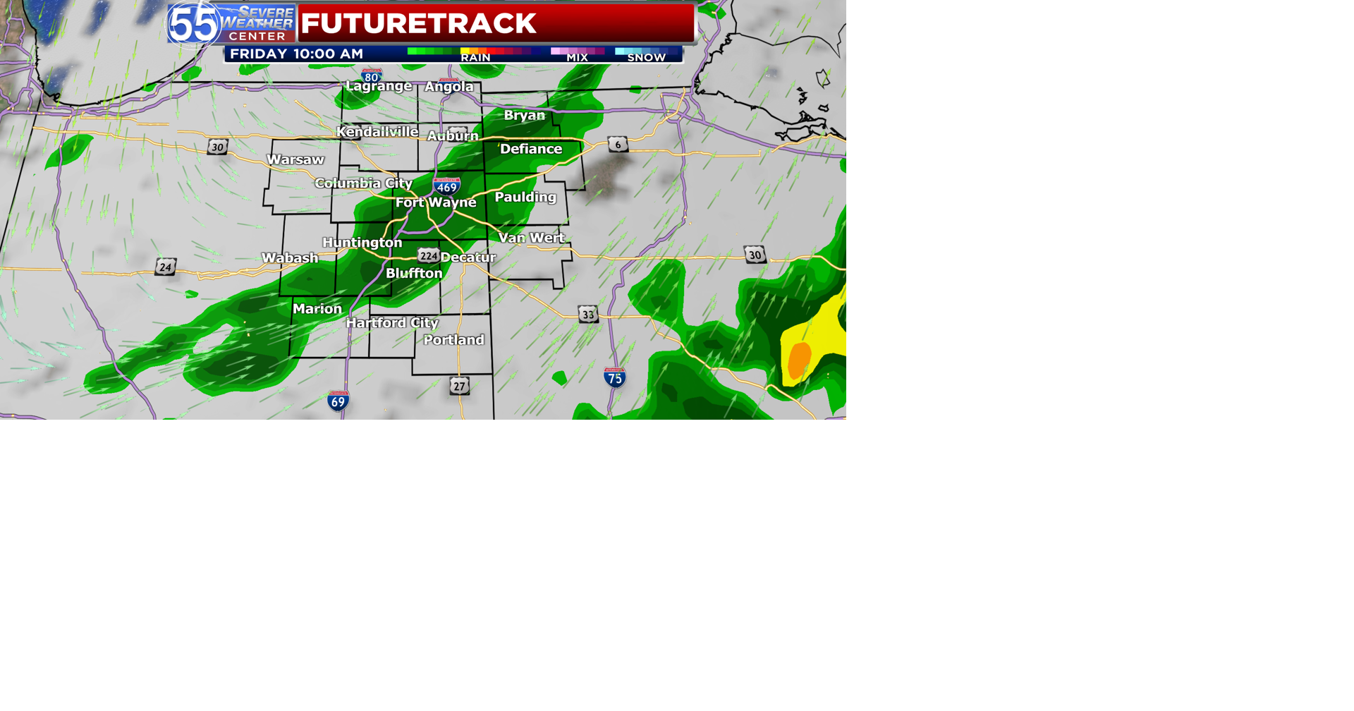 Rain Friday, turning colder | Top Stories | wfft.com