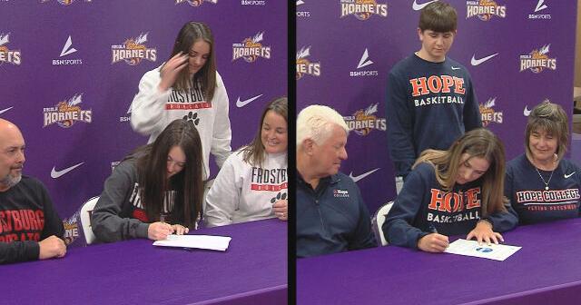 Angola's Evans, Leach sign for college | High School | wfft.com