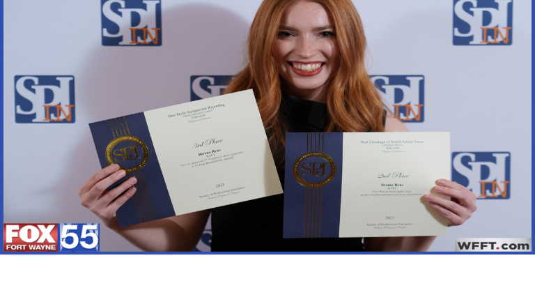FOX 55 Reporter Briana Byus celebrated as Best in Indiana Journalist ...