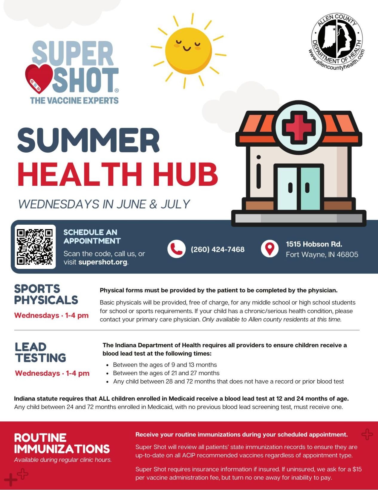 Allen County Department of Health and Super Shot to provide "Summer ...