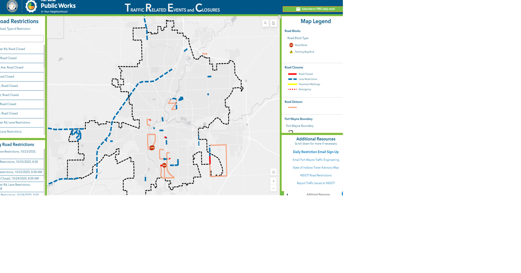 Fort Wayne's TRECtheFort site offers real-time traffic alerts and ...