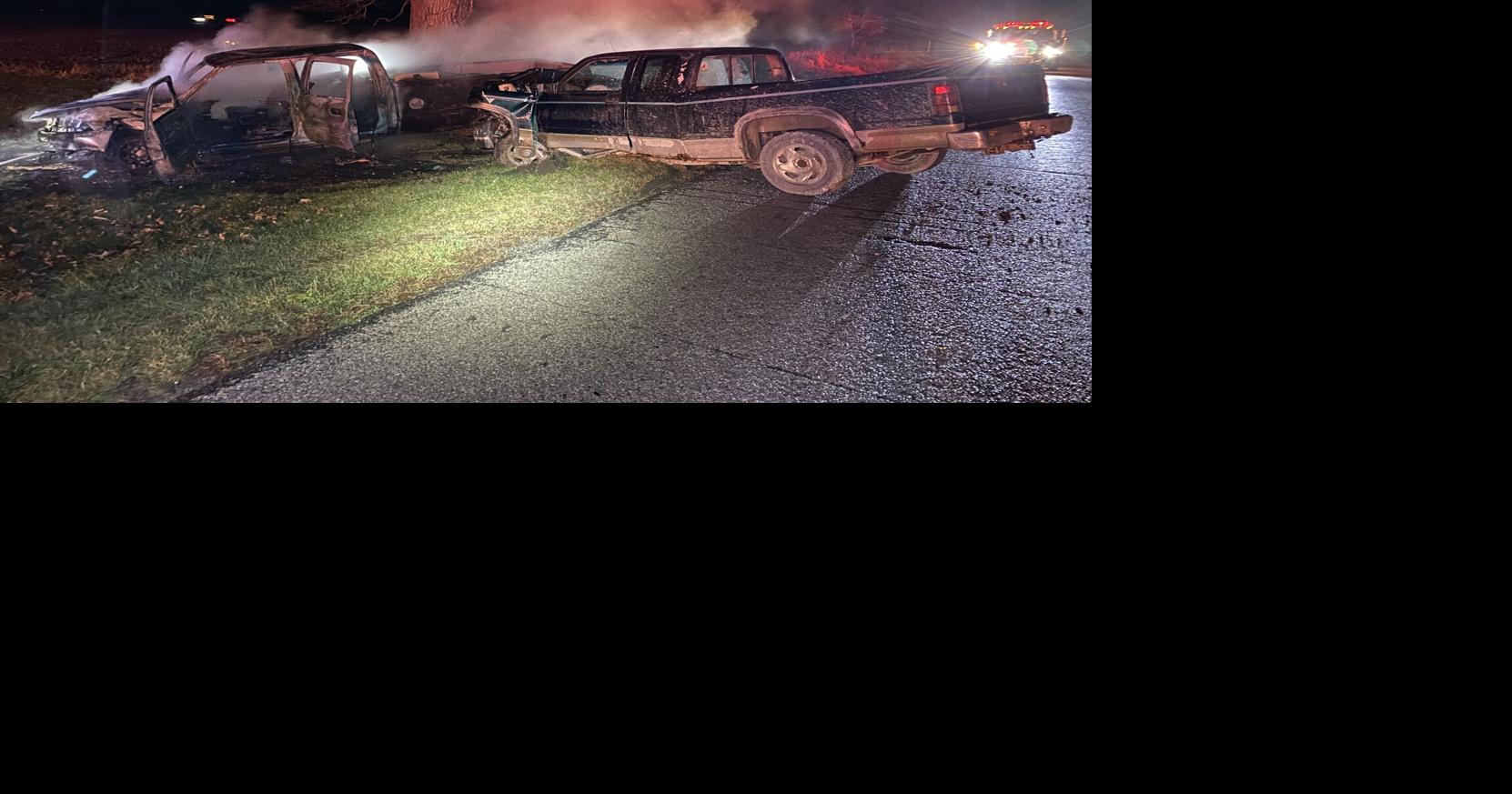 Two injured in crash after truck hit deer and oncoming vehicle | News ...