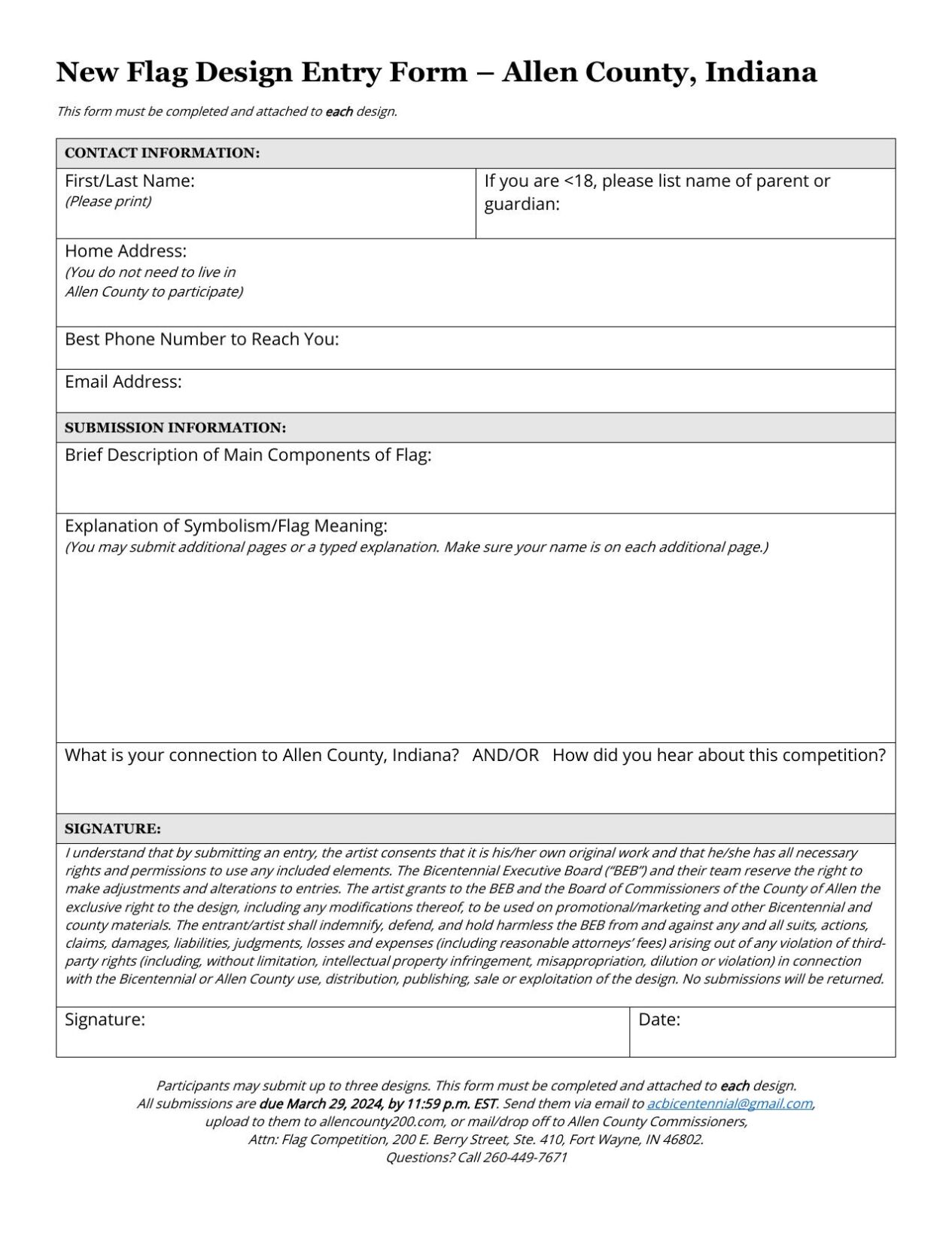 New Allen County flag competition began on New Year's Day | Local ...