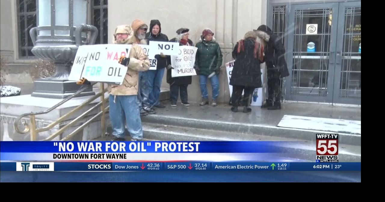 “No War for Oil” protesters rally outside Ross Adair Federal Building ...