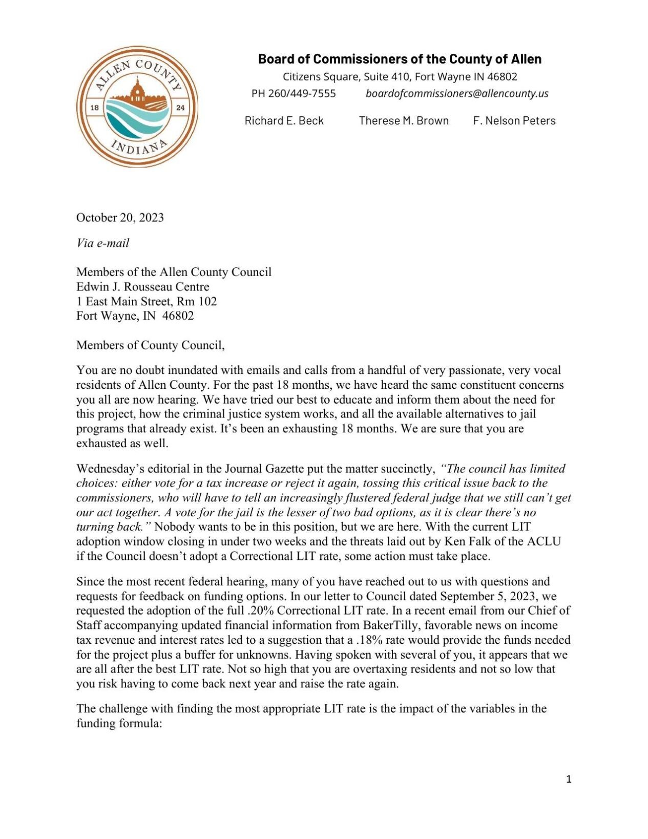 County commissioners plea for Council to act on new jail | Top Stories ...