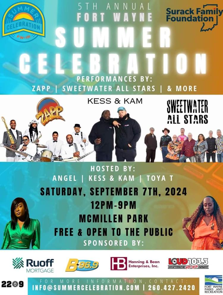 Summer Community Celebration will feature the Zapp Band at McMillen ...