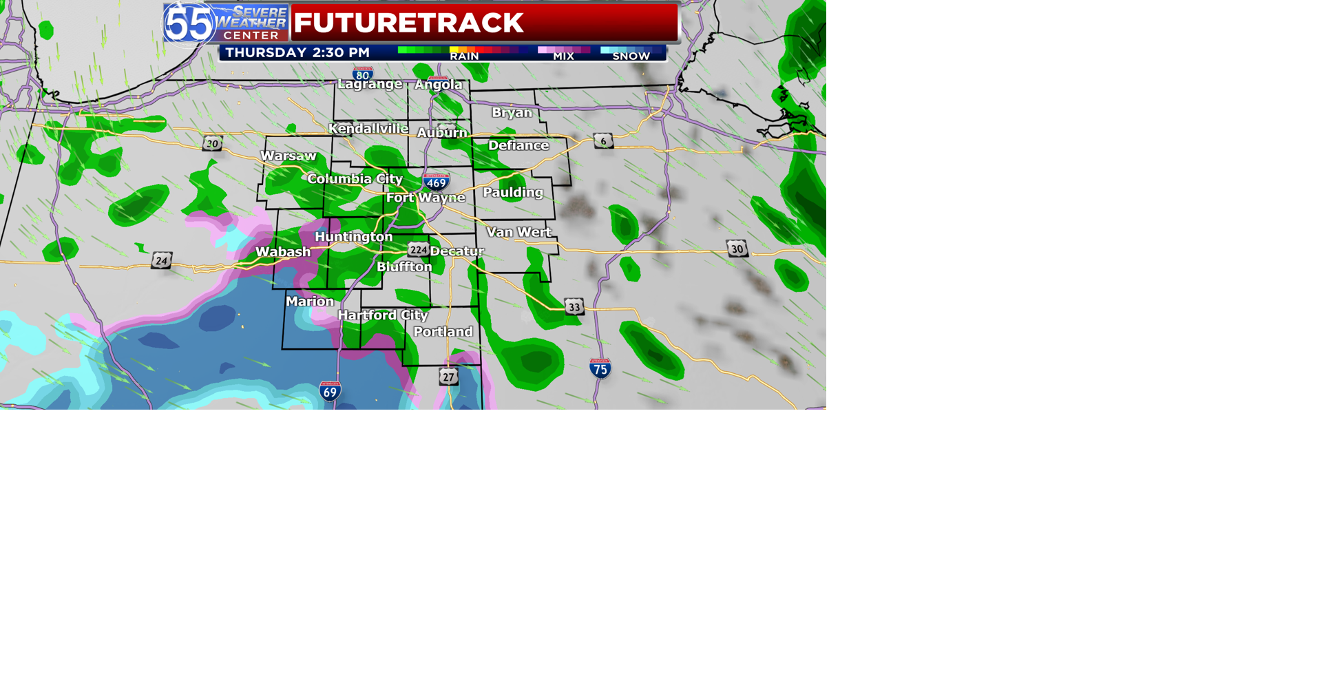 Staying chilly Thursday, wintry mix and rain | Top Stories | wfft.com
