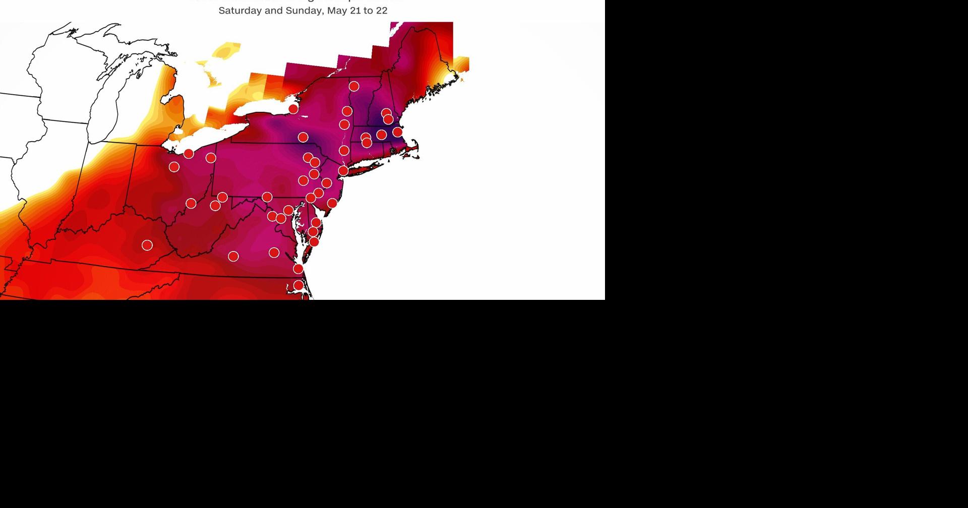 Northeast heat wave to break dozens of records this weekend | News ...