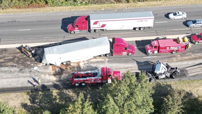 Roadway reopens after multi tractor-trailer crash closed I-78 East for ...
