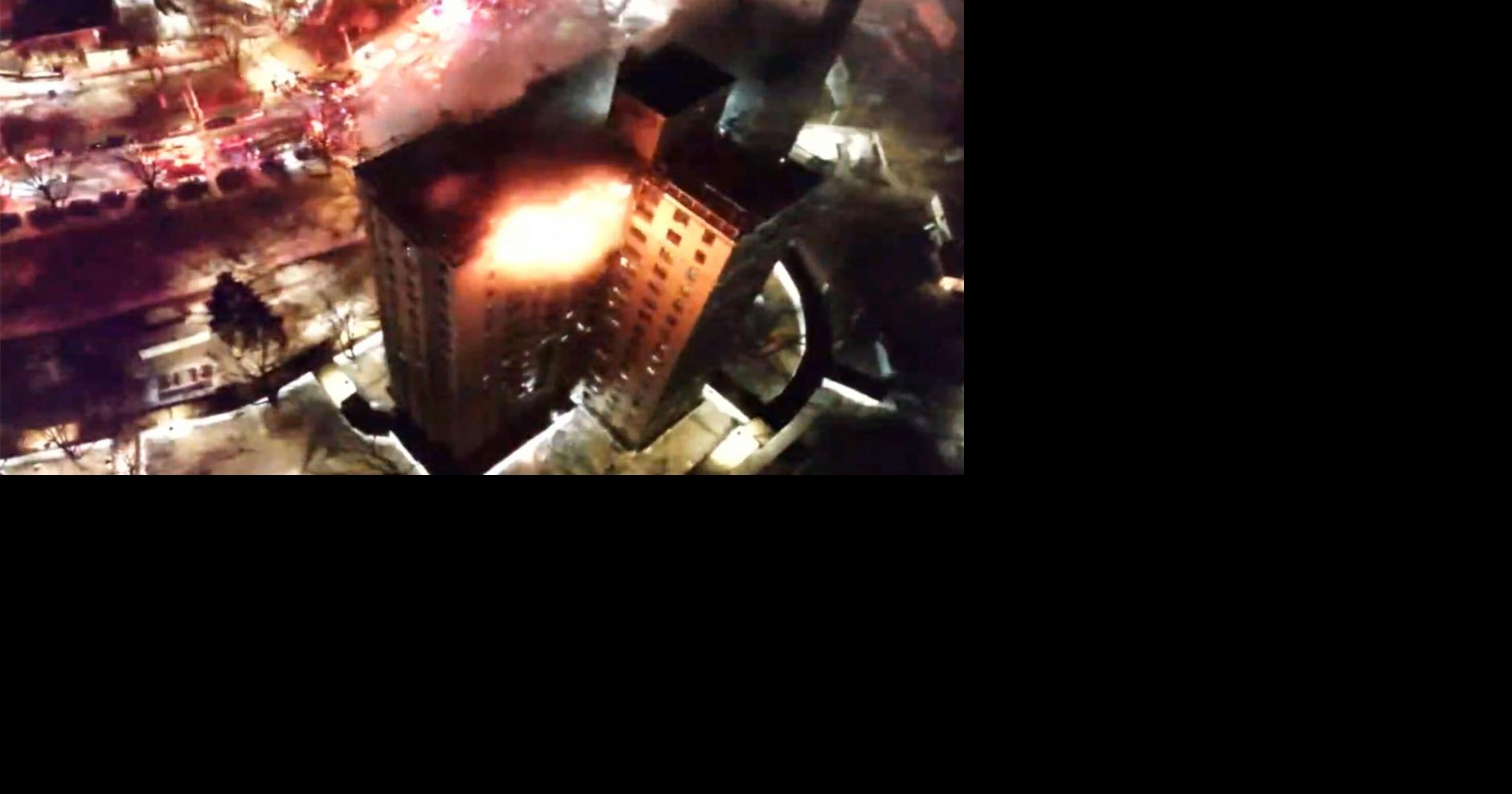 Gas explosion, fire on top floors of New York City apartment building ...