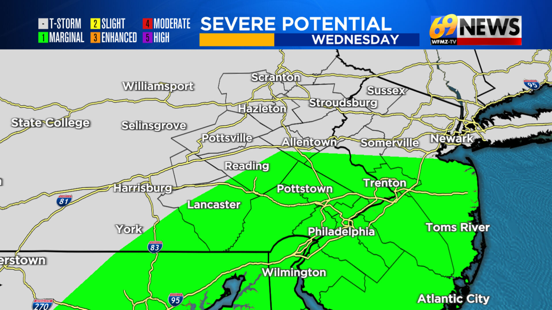 A few chances for severe storms this week, then blistering heat ahead ...