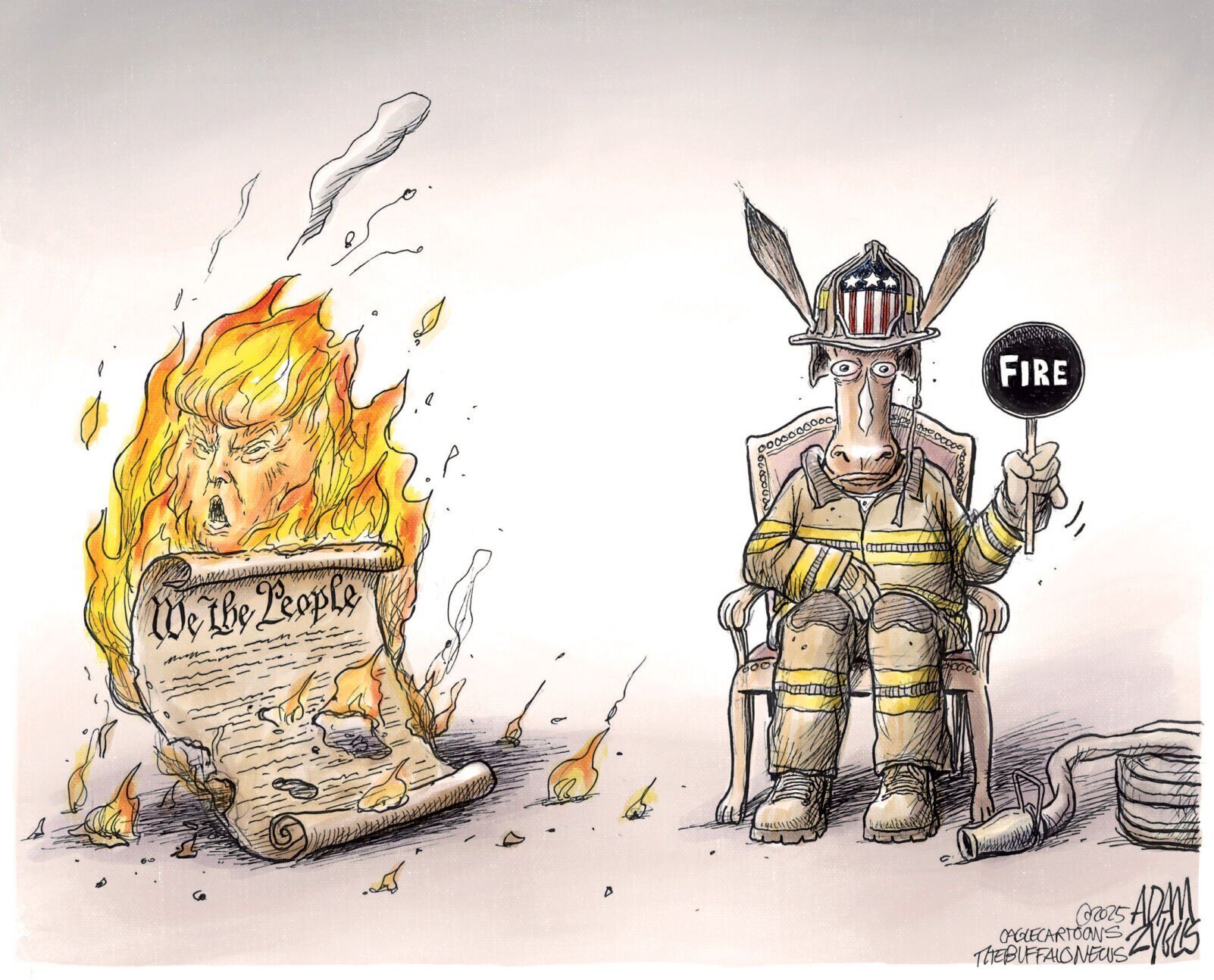 12 political cartoons speak to President Donald Trump's speech ...