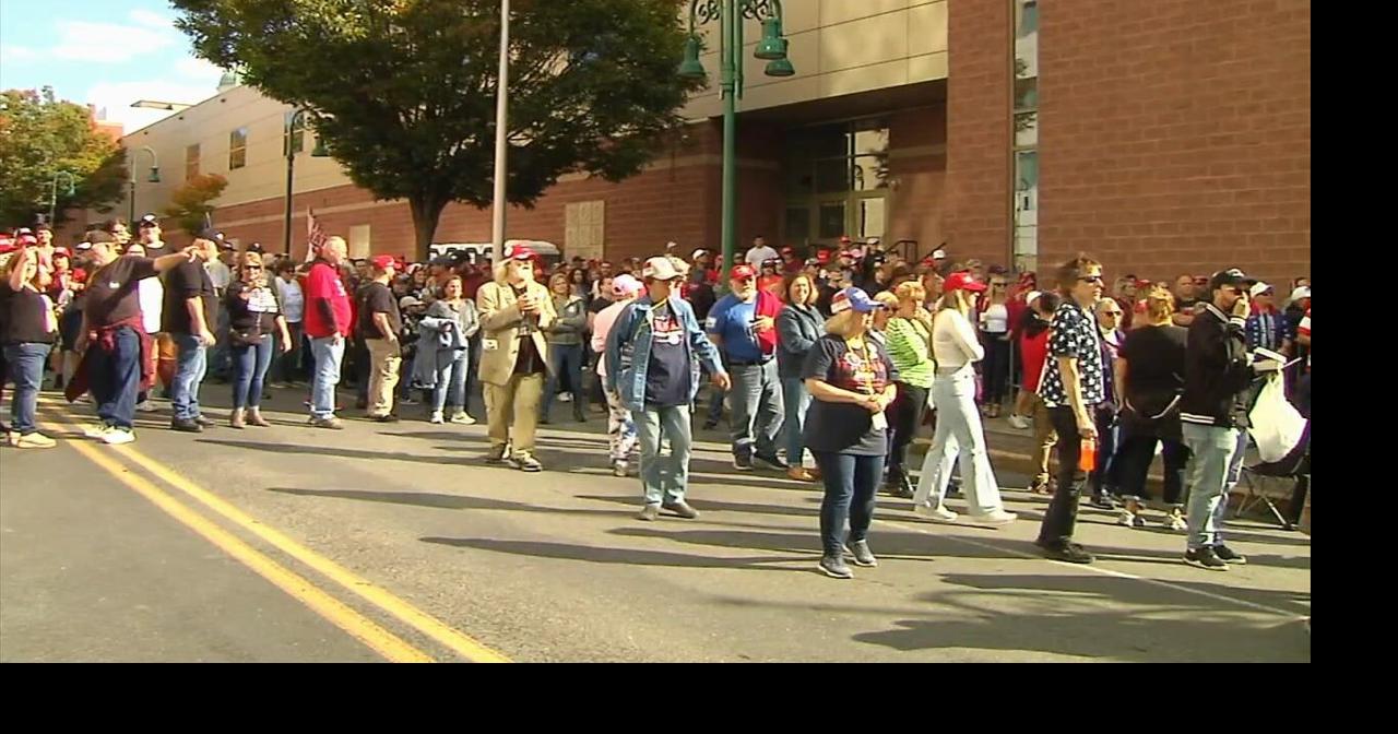 Donald Trump supporters gather ahead of rally at Santander Arena in ...
