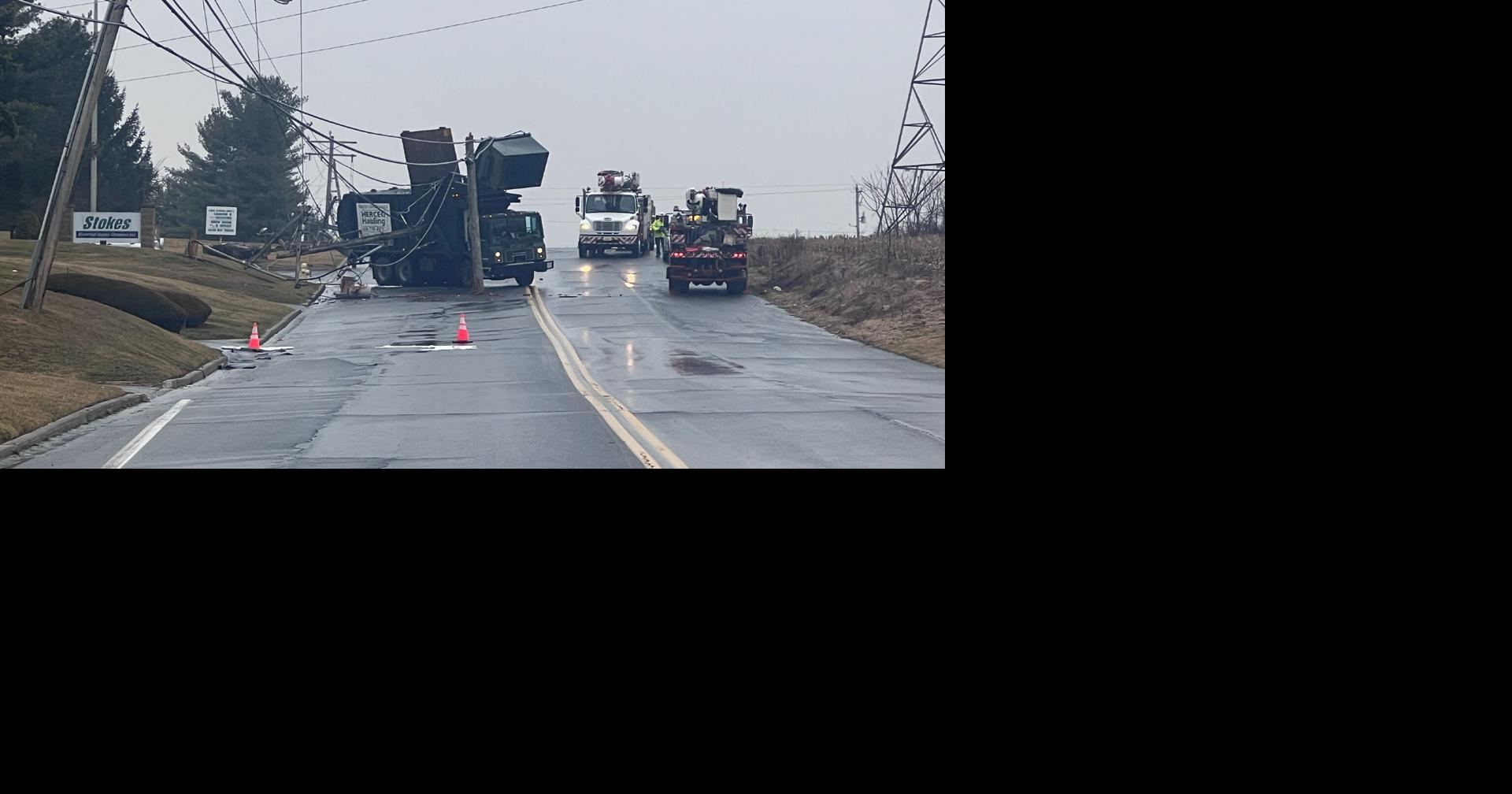 Truck hits pole in Palmer Twp., downing wires | Lehigh Valley Regional ...