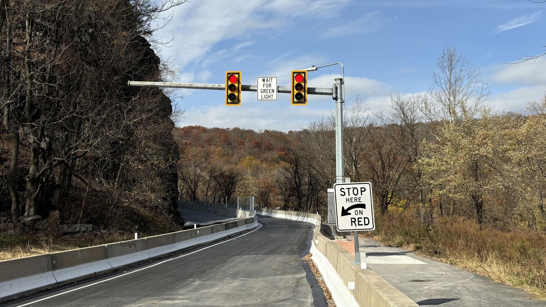 Route 611 opens with single lane nearly 2 years after rockslide ...